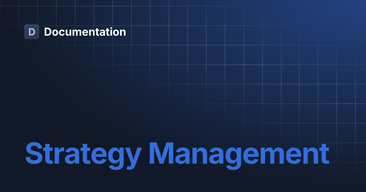 Strategy Management | Documentation