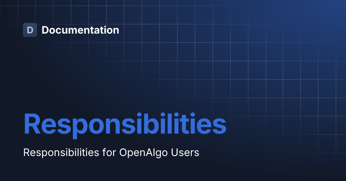 Responsibilities | Documentation