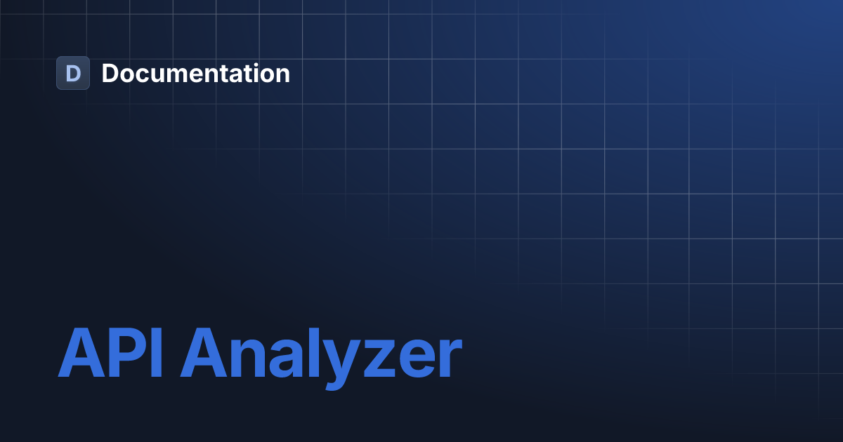 API Analyzer | Documentation