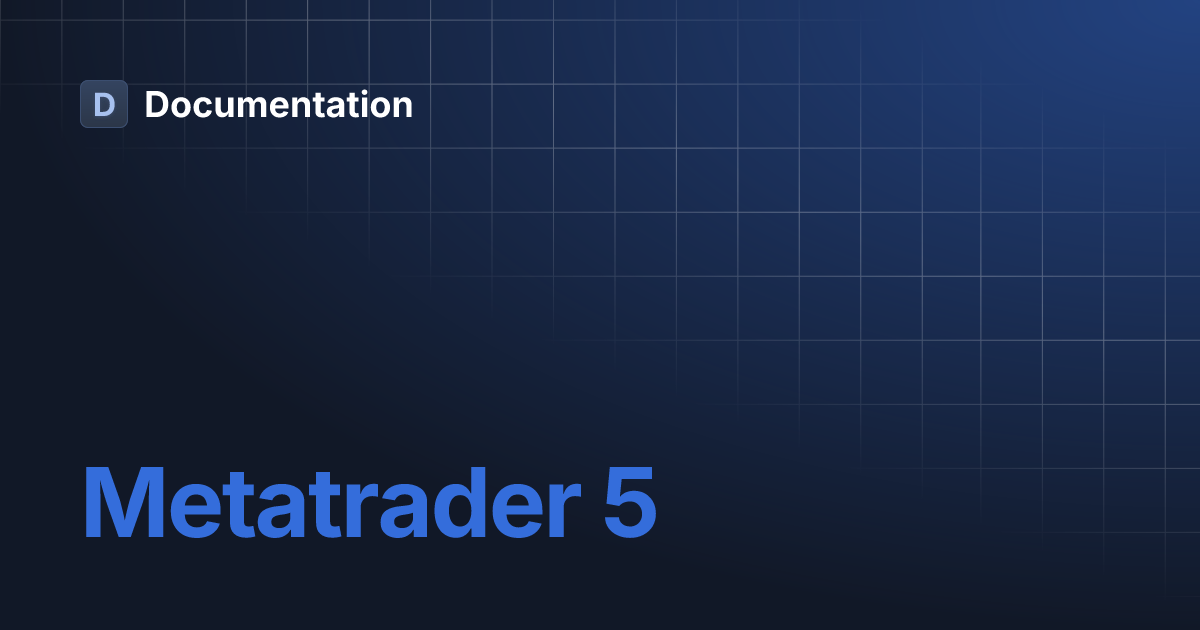 Metatrader 5 | Documentation