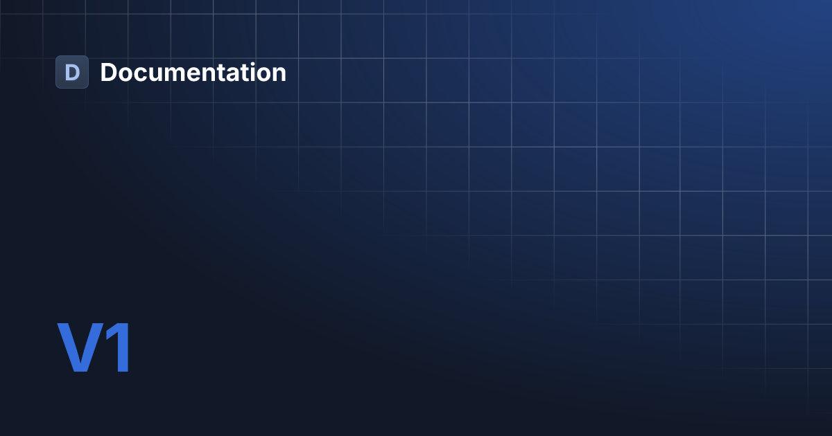 V1 | Documentation