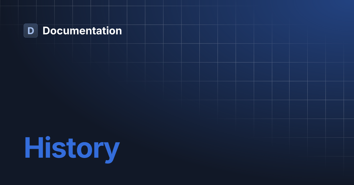 History | Documentation