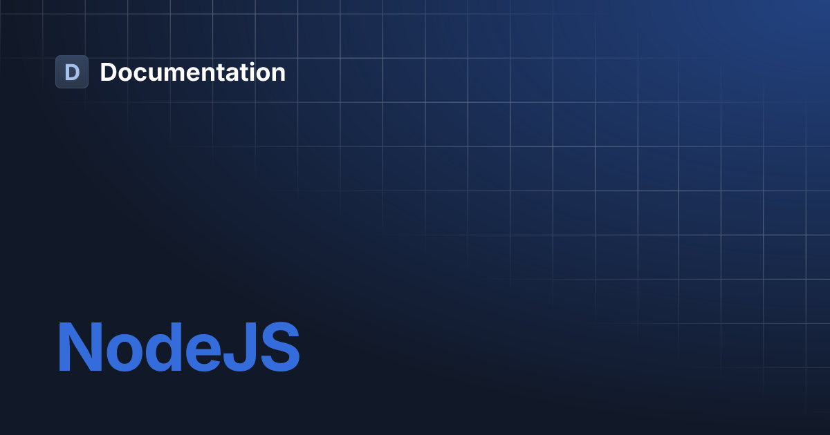 NodeJS | Documentation